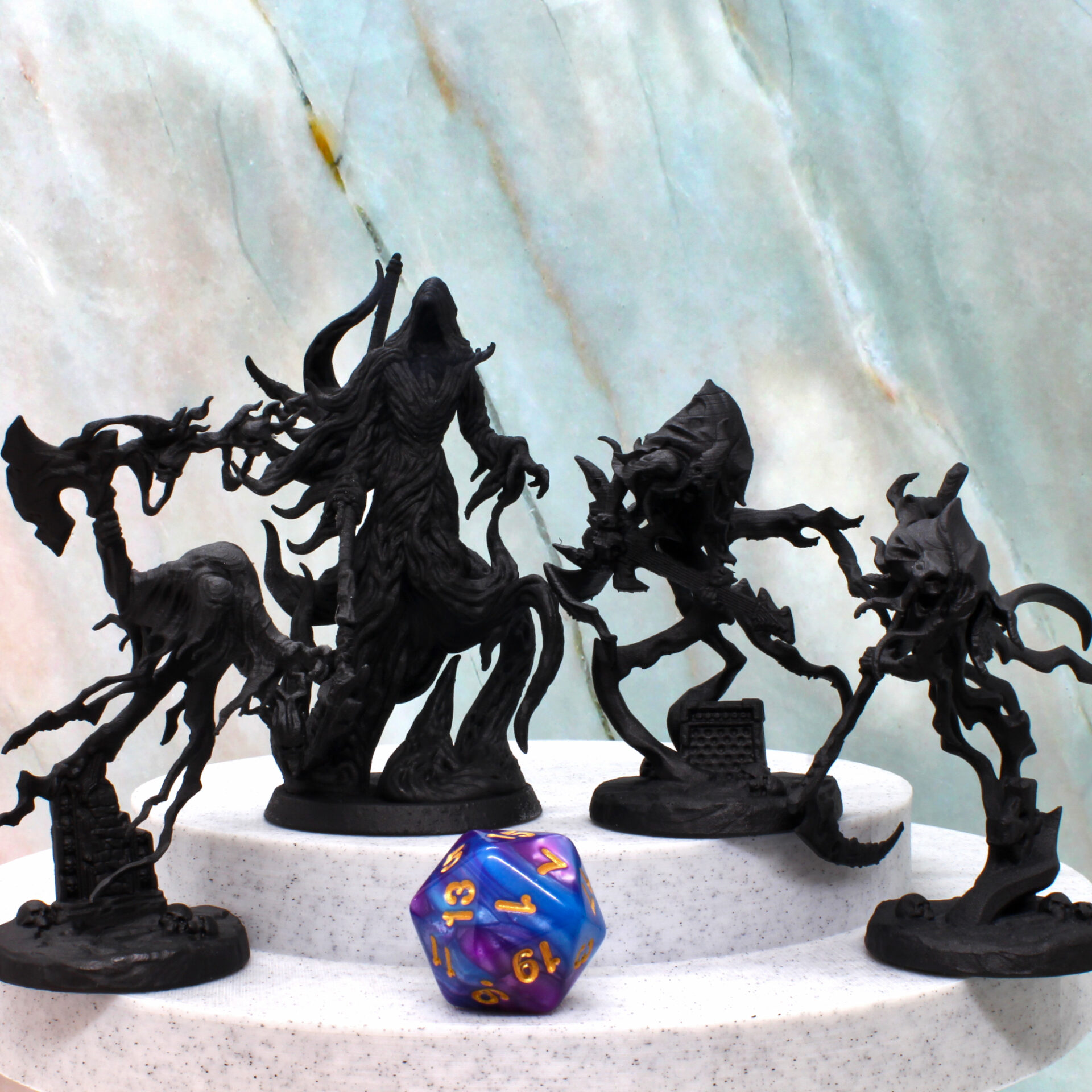 Large Grim Reaper with Minions – Set of 4 Miniatures - Simons Magic Shoppe