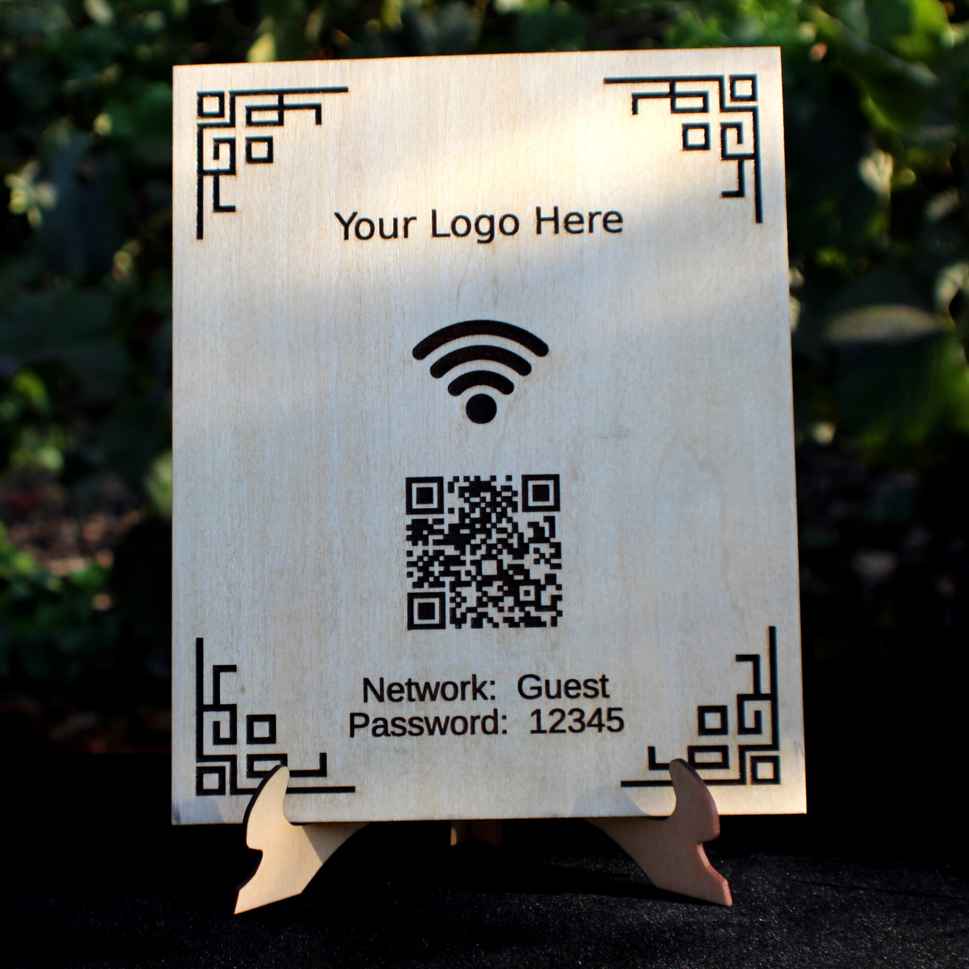 8×10 Custom Wi-Fi Sign with QR Code - Simons Magic Shoppe